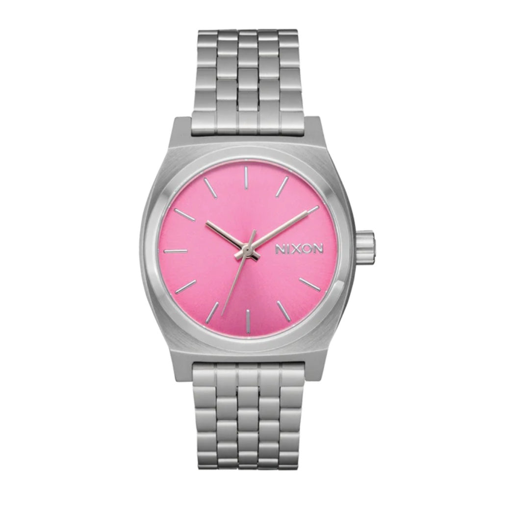 Nixon Medium Time Teller Silver Pink – Jungle Surf Shop