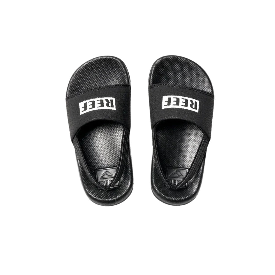 Reef Kids Little One Slide Black White – Jungle Surf Shop
