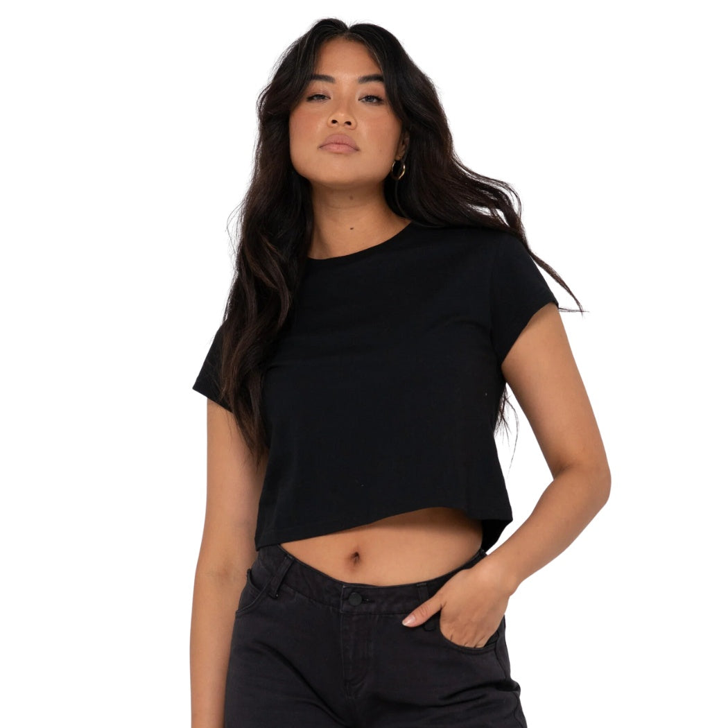 Rusty Blanks Baby Tee Black – Jungle Surf Shop