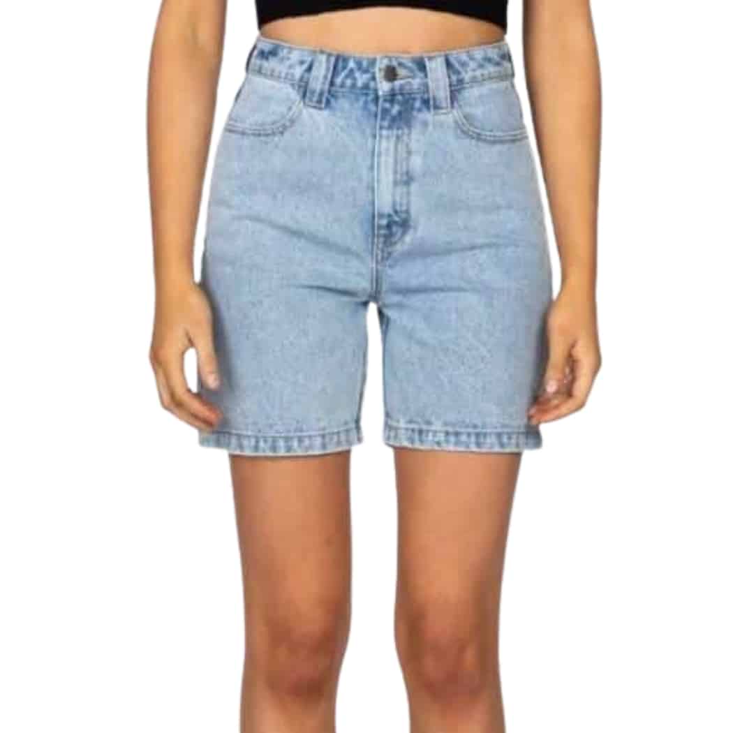 Rusty Penny Kick Flare Long Denim Shorts – Jungle Surf Shop